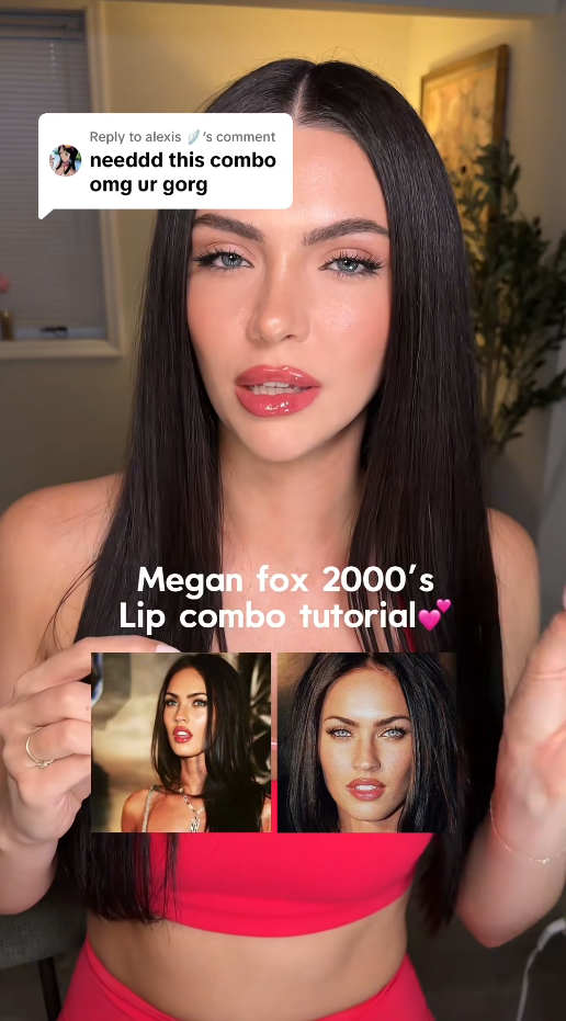 2000s lip combo tutorial inspired by Megan Fox