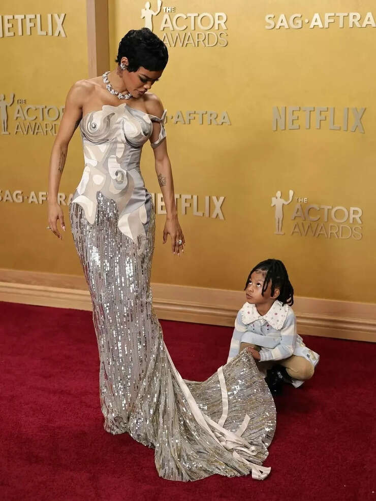 Teyana Taylor’s daughter Rue steals spotlight at 2026 Actor Awards ...