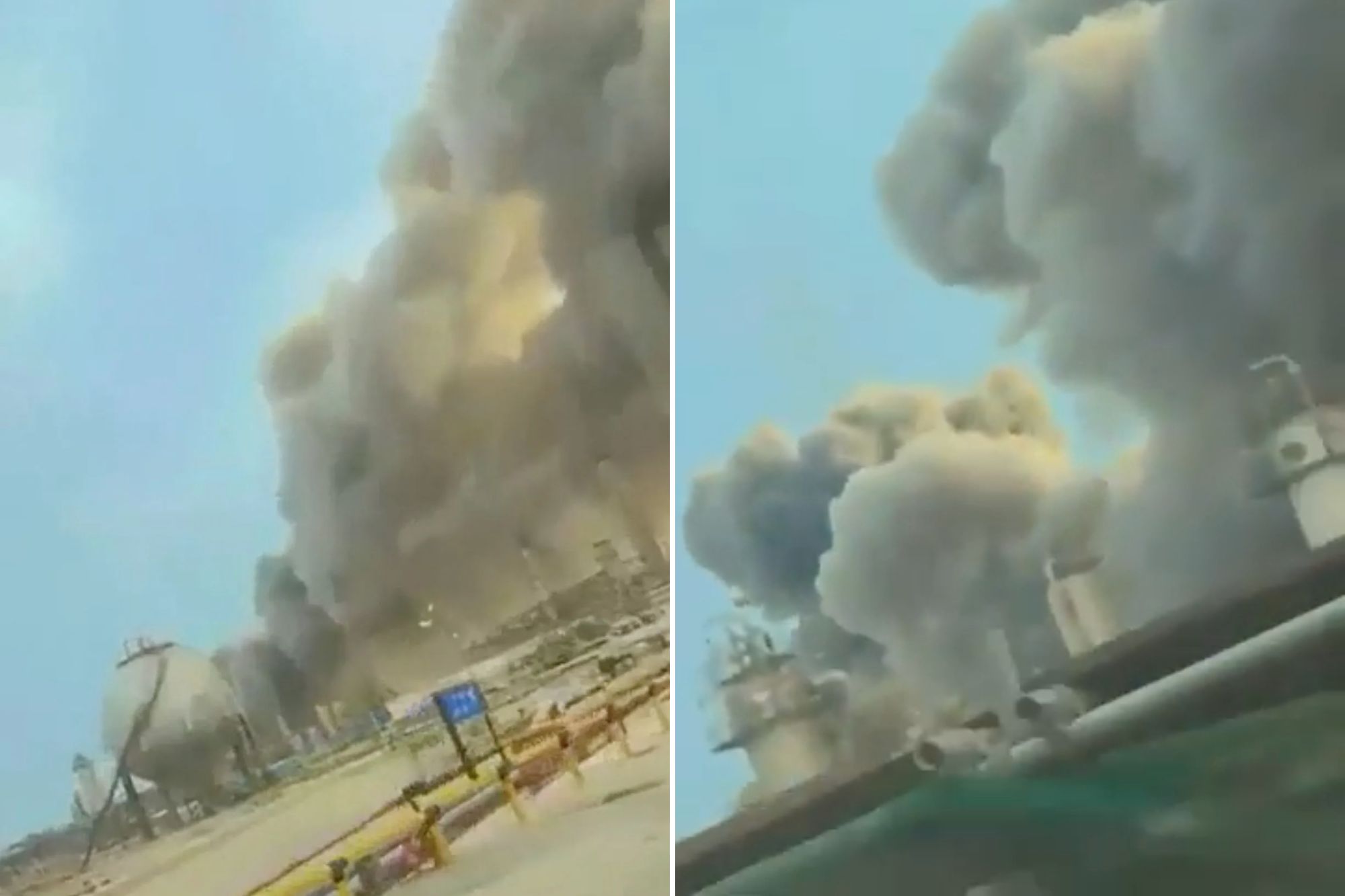 Huge fire as one of the world’s largest oil refineries hit by Iranian ...