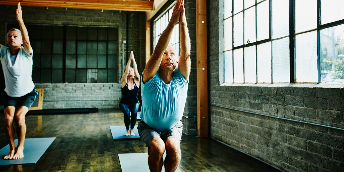 Men over 40 can use the chair pose that tests joint mobility and ...