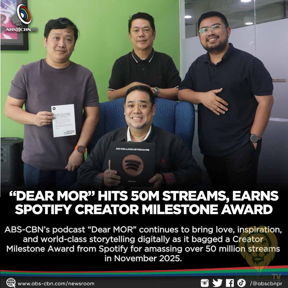 ‘Dear MOR’ hits 50M streams, earns Spotify creator milestone award