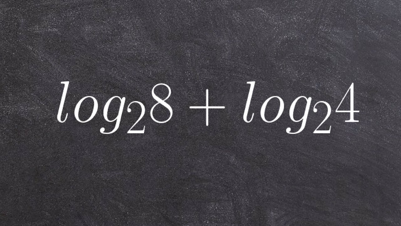 Algebra 2 - Evaluate a logarithmic expression using properties of ...