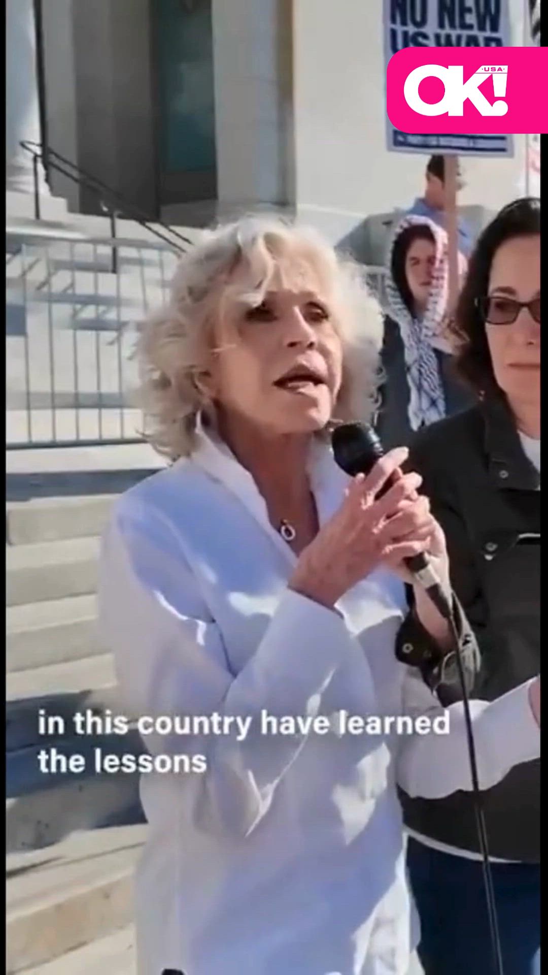 Jane Fonda rallies hundreds in downtown LA against Iran strikes: 'We ...