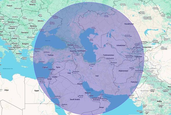 Chilling map shows countries within Iran's missile range - 4 vacation ...