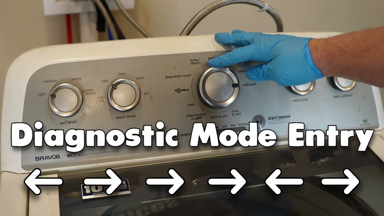 Maytag washing machine - how to test individual parts (2010 - 2021 models)