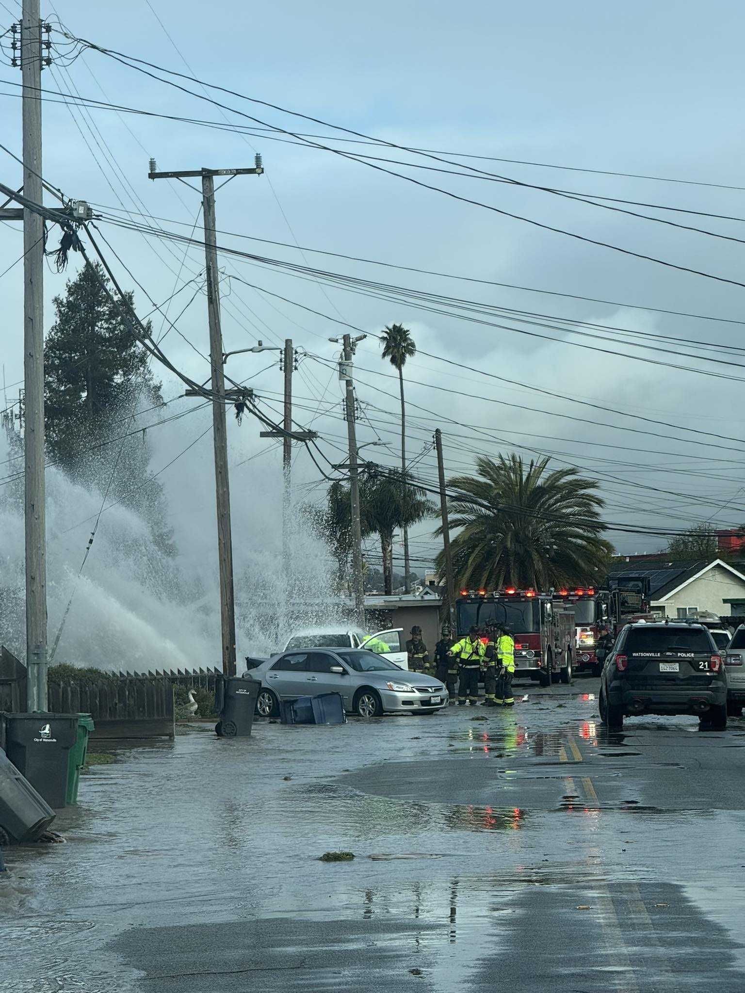 Vehicle crashes into fire hydrant in Watsonville; drivers asked to ...