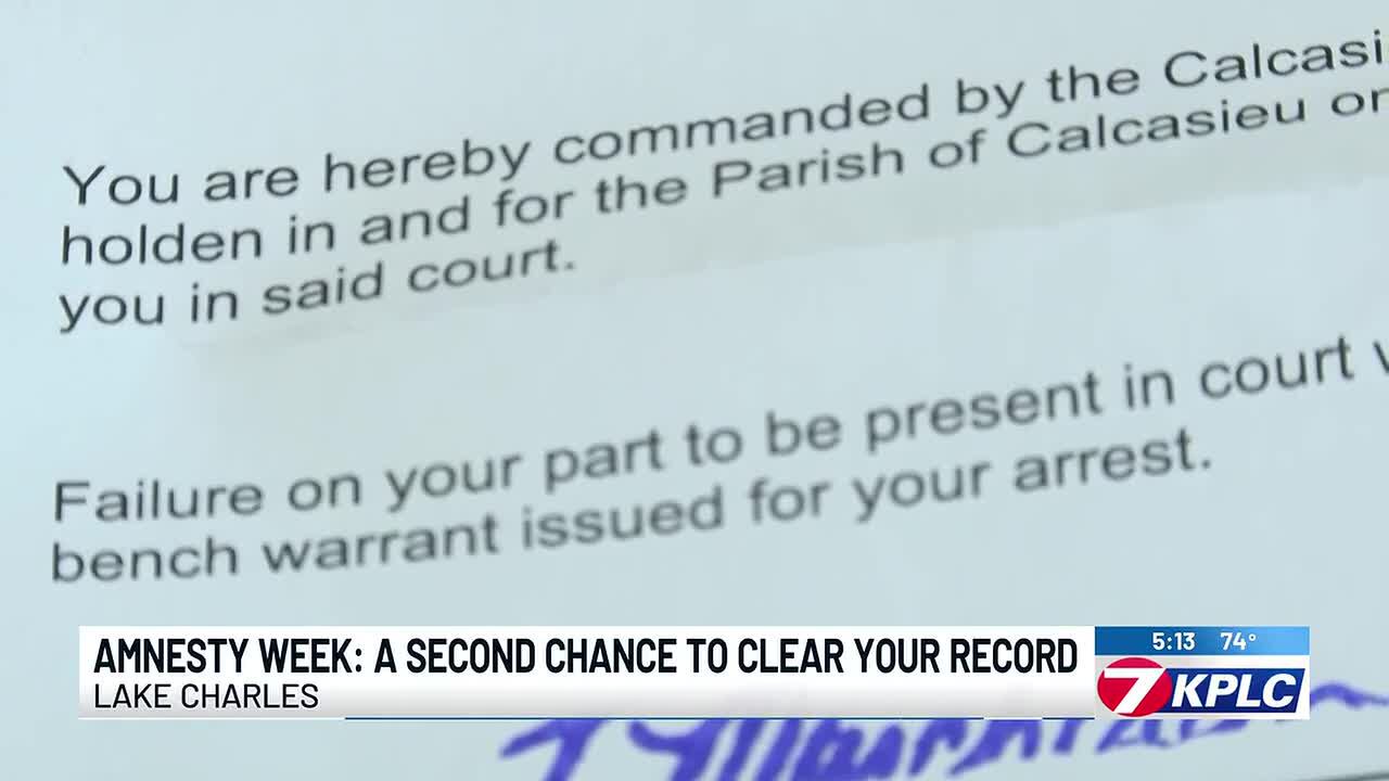 Amnesty week: A second chance to clear your record