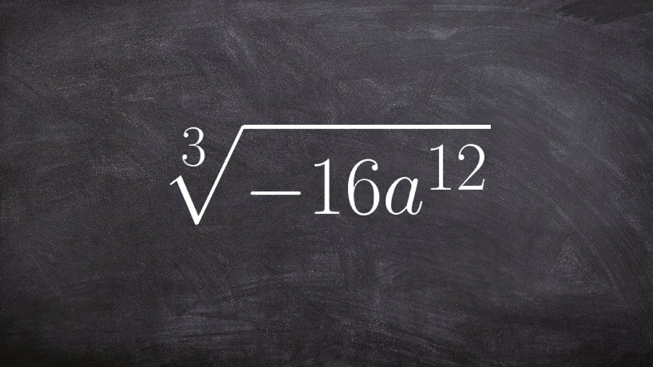 How to take the cube root of a negative algebraic expression