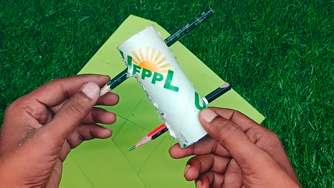 Creative DIY ideas with cardboard rolls and pencils