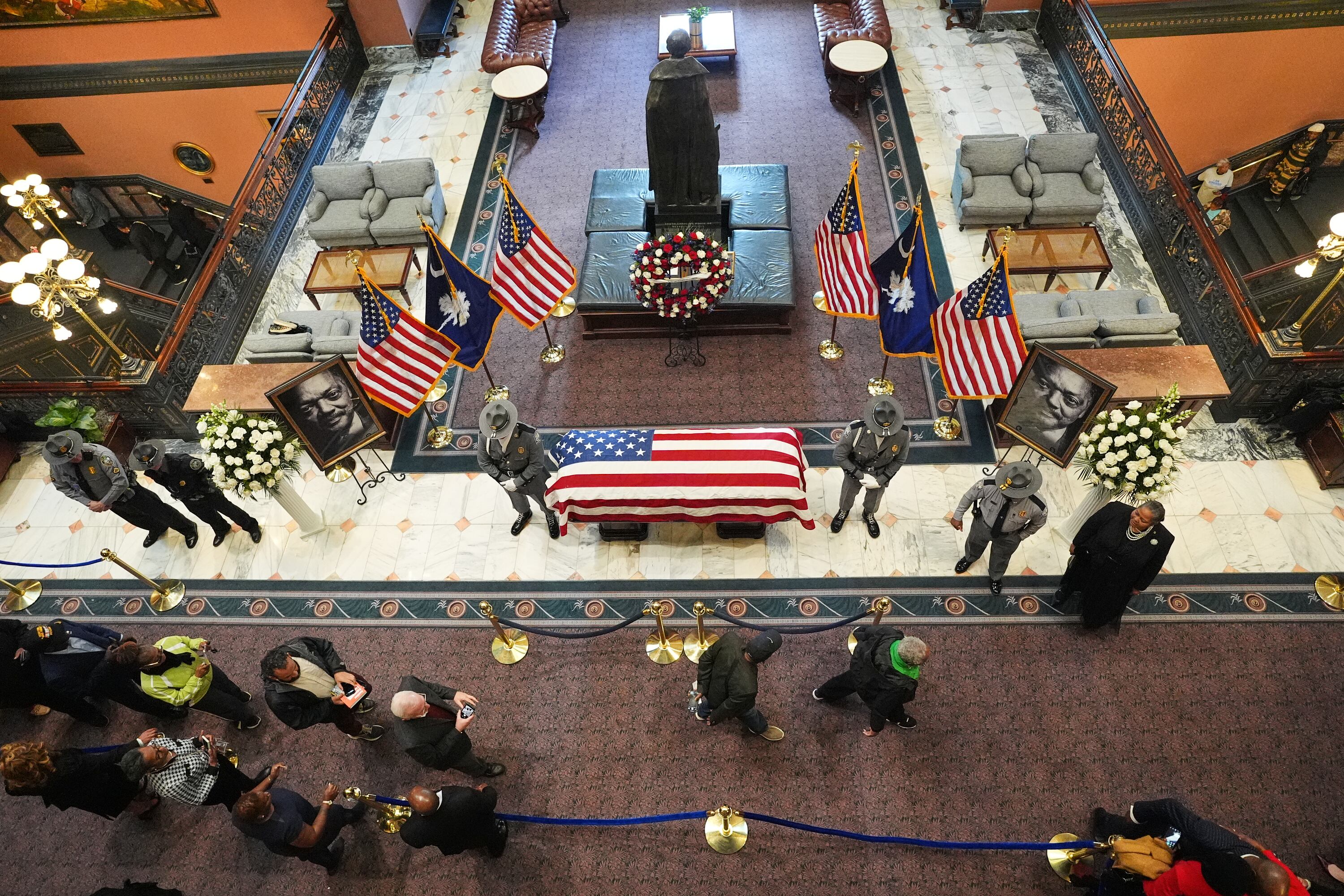 Crowds pay respects to Jesse Jackson in his home state of South Carolina
