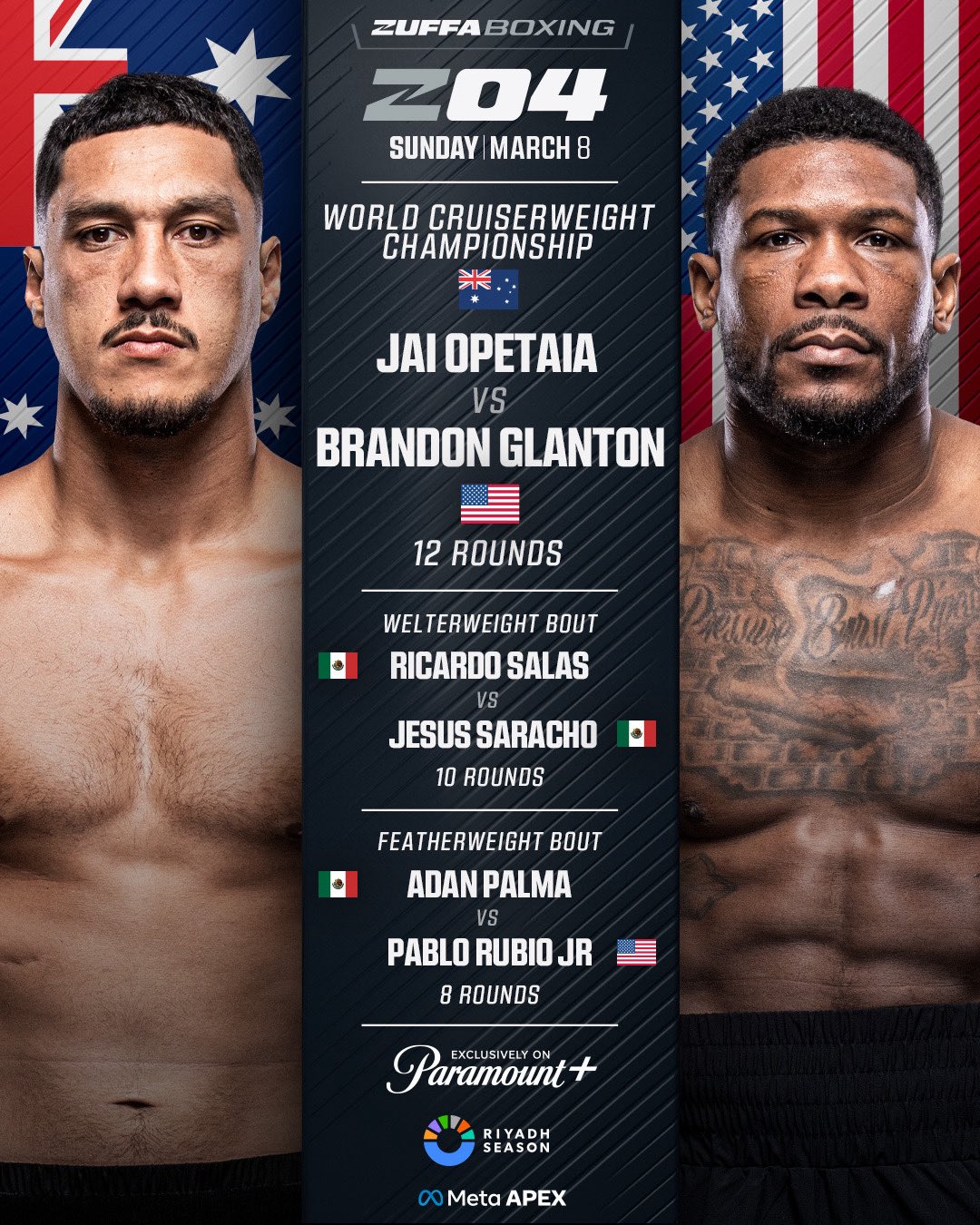 Zuffa Boxing 4: Full results from Las Vegas | Opetaia vs. Glanton