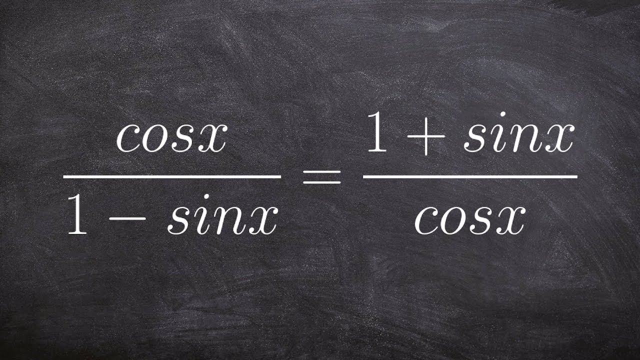 Tutorial for verifying a trigonometric identity
