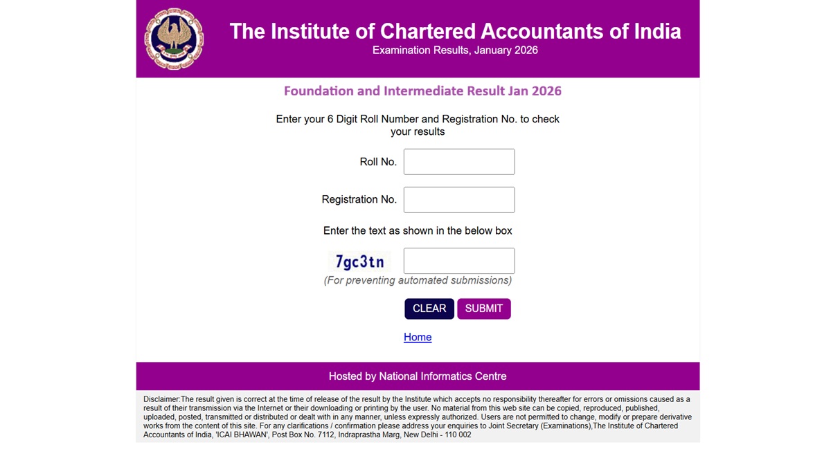 ICAI CA intermediate and foundation Jan 2026 result date and time ...