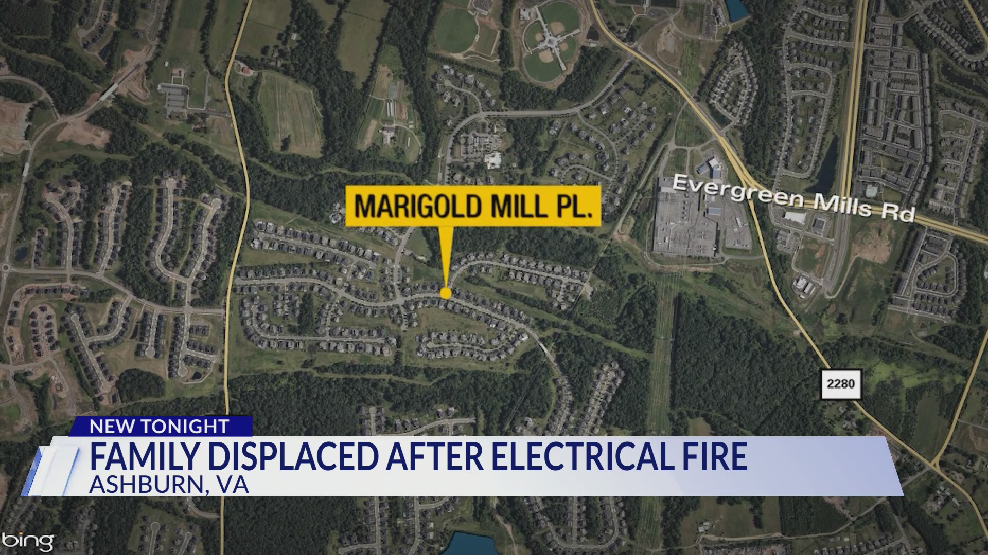 Ashburn family displaced after electrical fire