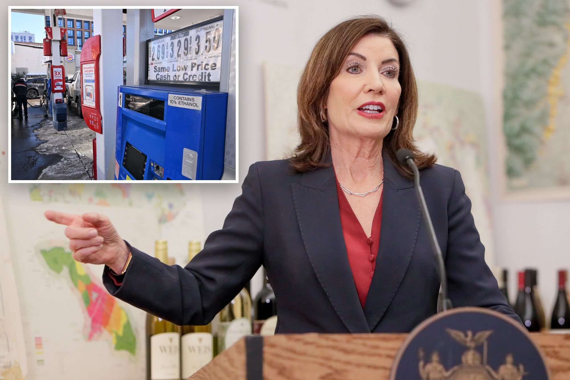 NY gas prices could soar by $2.23, Hochul warns — as she tries to delay ...