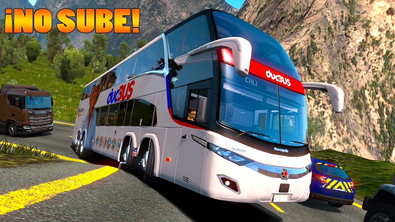 ¡Bus G7 1800 doble piso en problemas! - Dura subida | Euro Truck ...