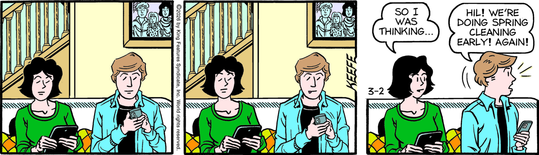 Sally Forth by Francesco Marciuliano; drawn by Jim Keefe