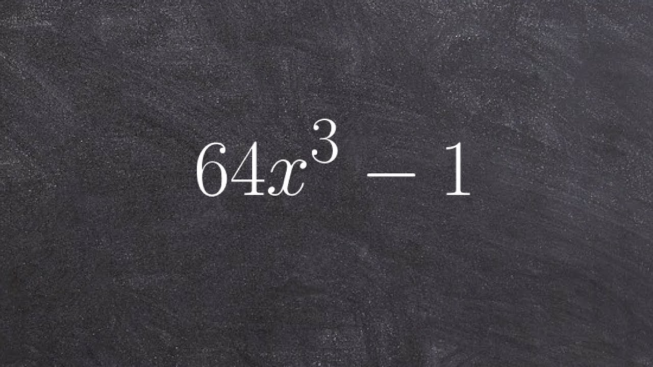 Factoring a polynomial using the difference of two cubes