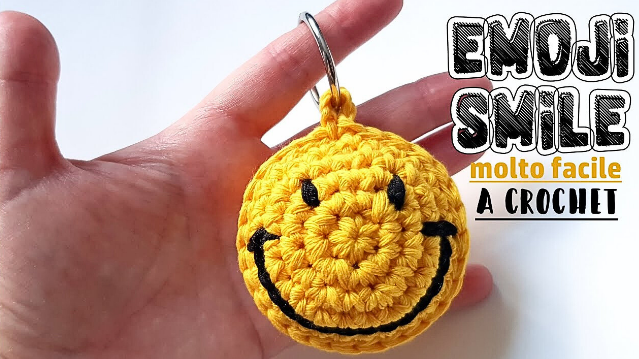 Amigurumi emoji smile facile a uncinetto