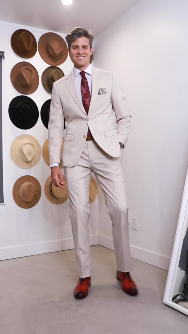 Tan suits for a stylish summer look