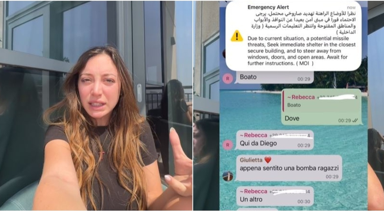 Influencer romana a Dubai: «Ho appena sentito una bomba». Ma registra ...