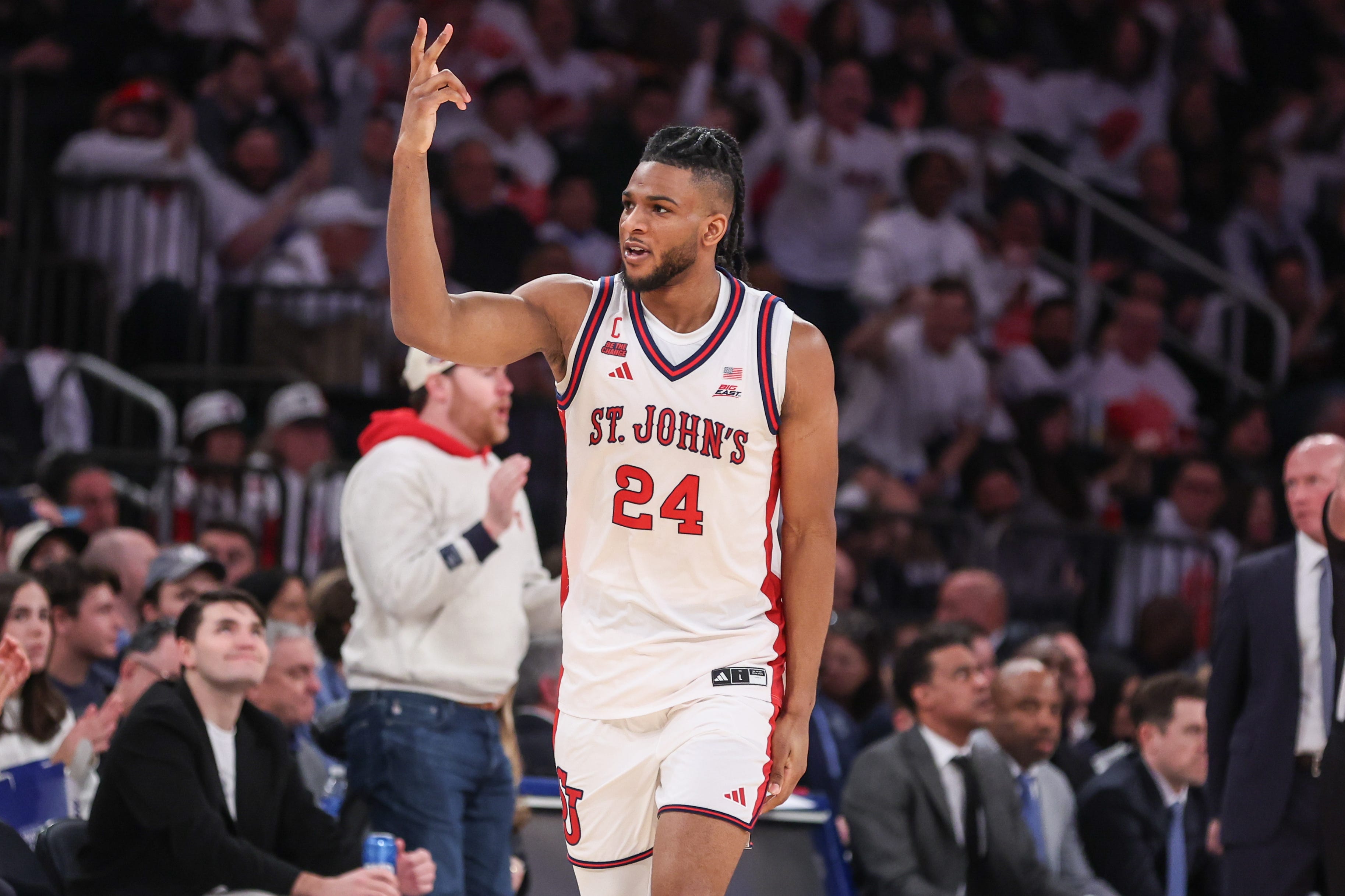 What channel is St. John's vs Providence today at Big East Tournament 2026?