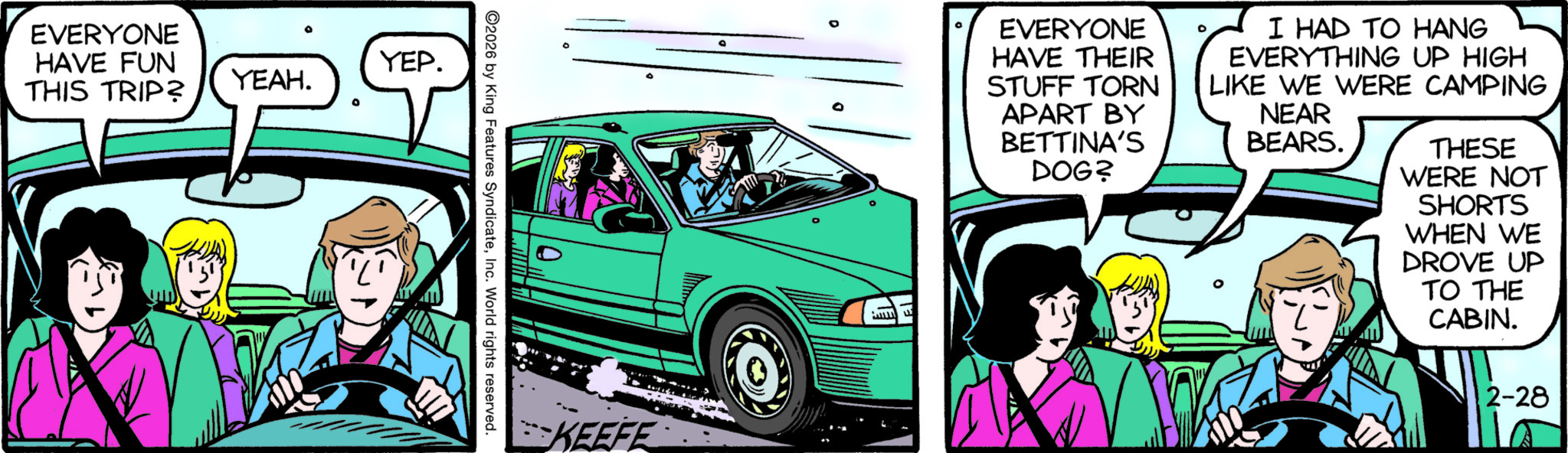 Sally Forth by Francesco Marciuliano; drawn by Jim Keefe