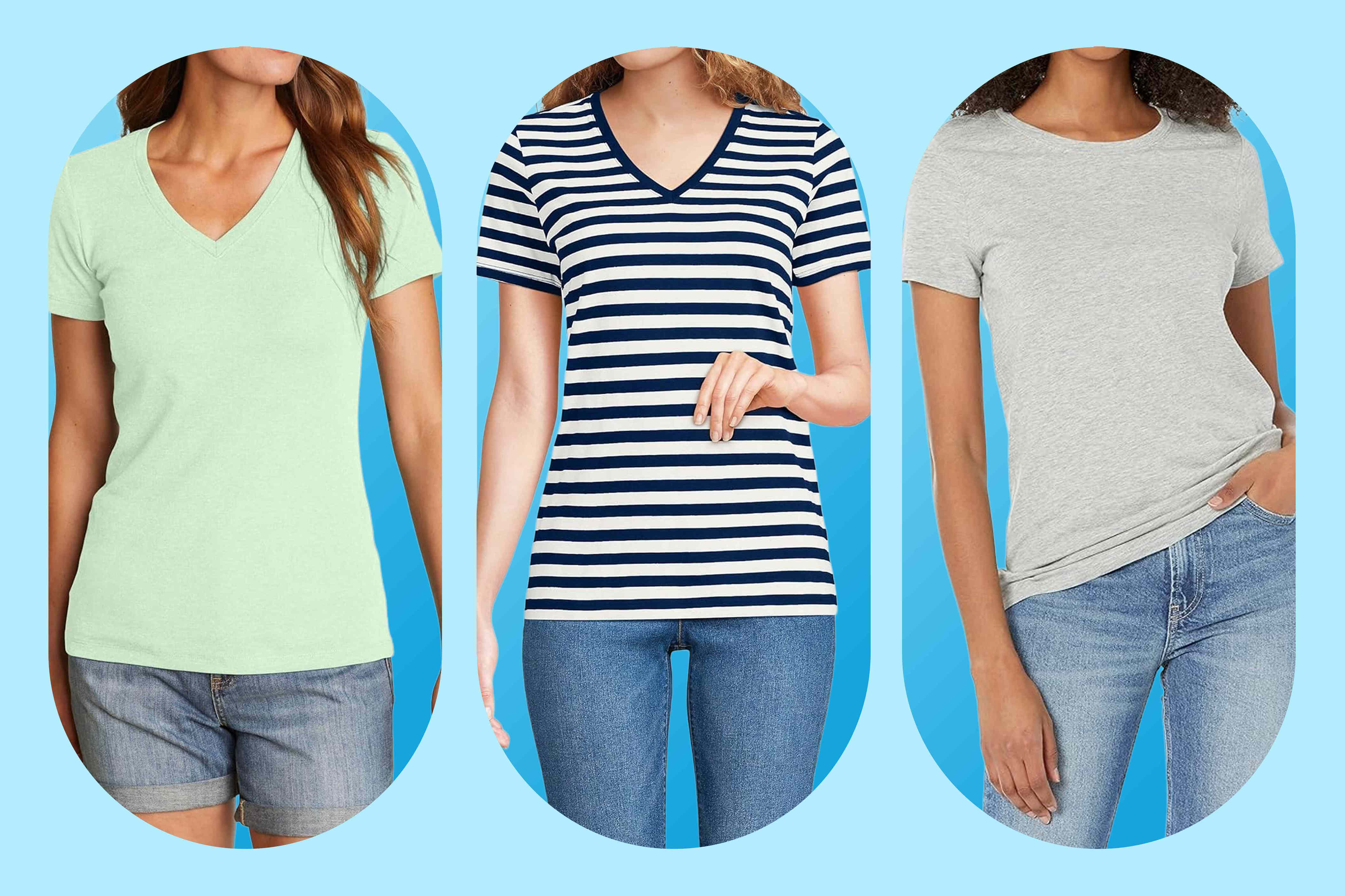 A stylist taught me how to ‘ground trend pieces’ with basic T-shirts ...