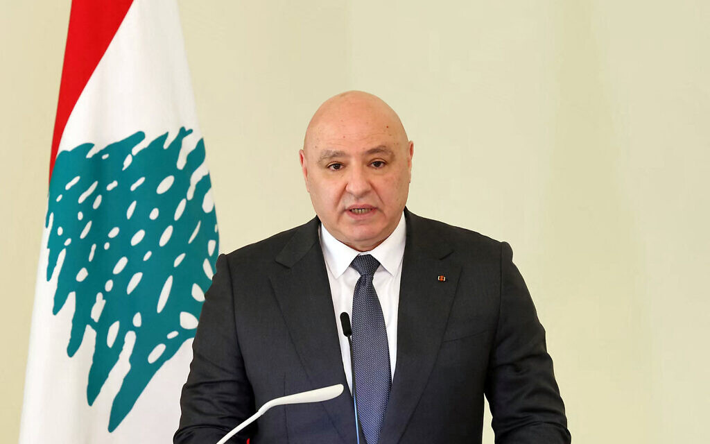 Lebanese president stresses importance of a ceasefire before talks with ...