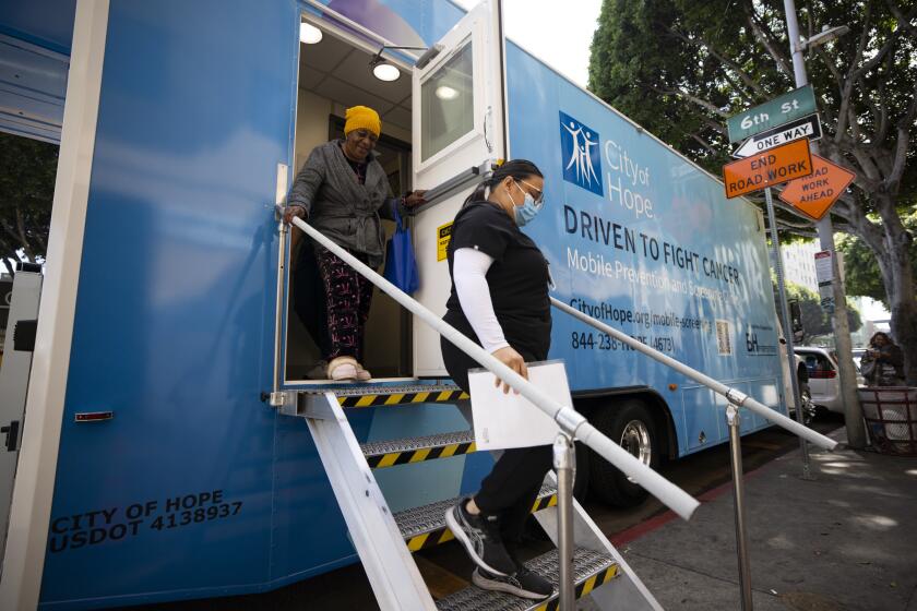Mobile clinic brings mammograms to women on Skid Row
