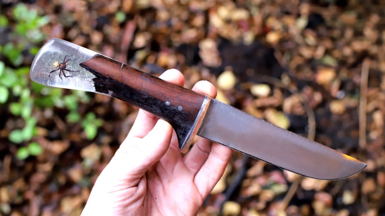 Making a forged knife with epoxy