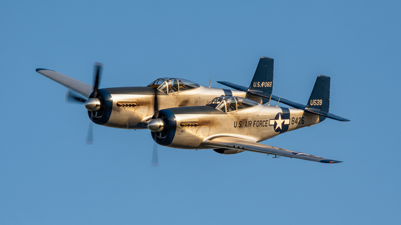 The fighter made by bolting two P-51s together