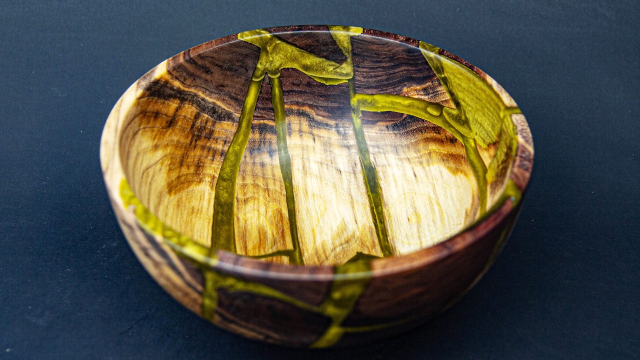 From broken to beautiful: My walnut bowl remix