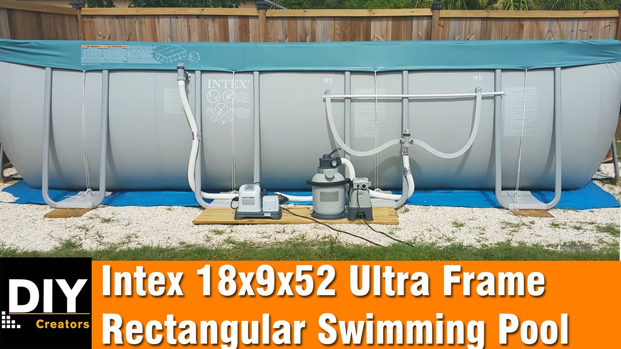 Backyard transformation: Intex Ultra Frame pool installation