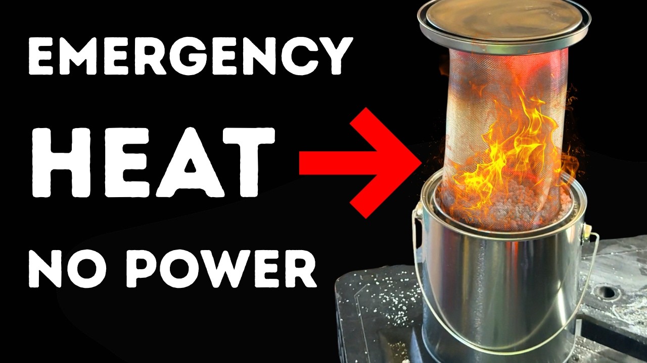 Easy & cheap DIY emergency heater! No electric needed.