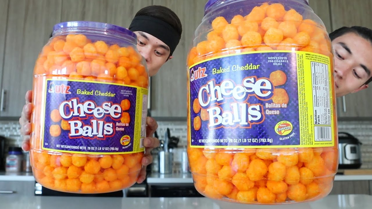 I challenged myself to eat a 28oz cheese ball barrel! 🧀