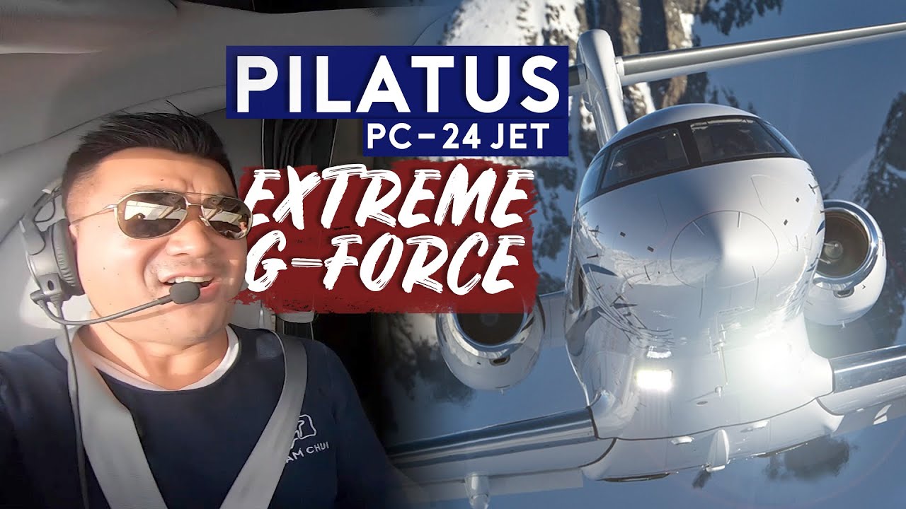 Test flight on Pilatus PC-24 jet. Extreme G-force!