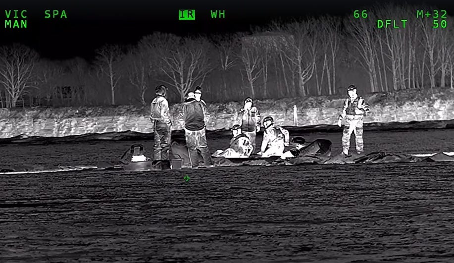 Video: Stranded ice fishermen rescued from Lake Erie