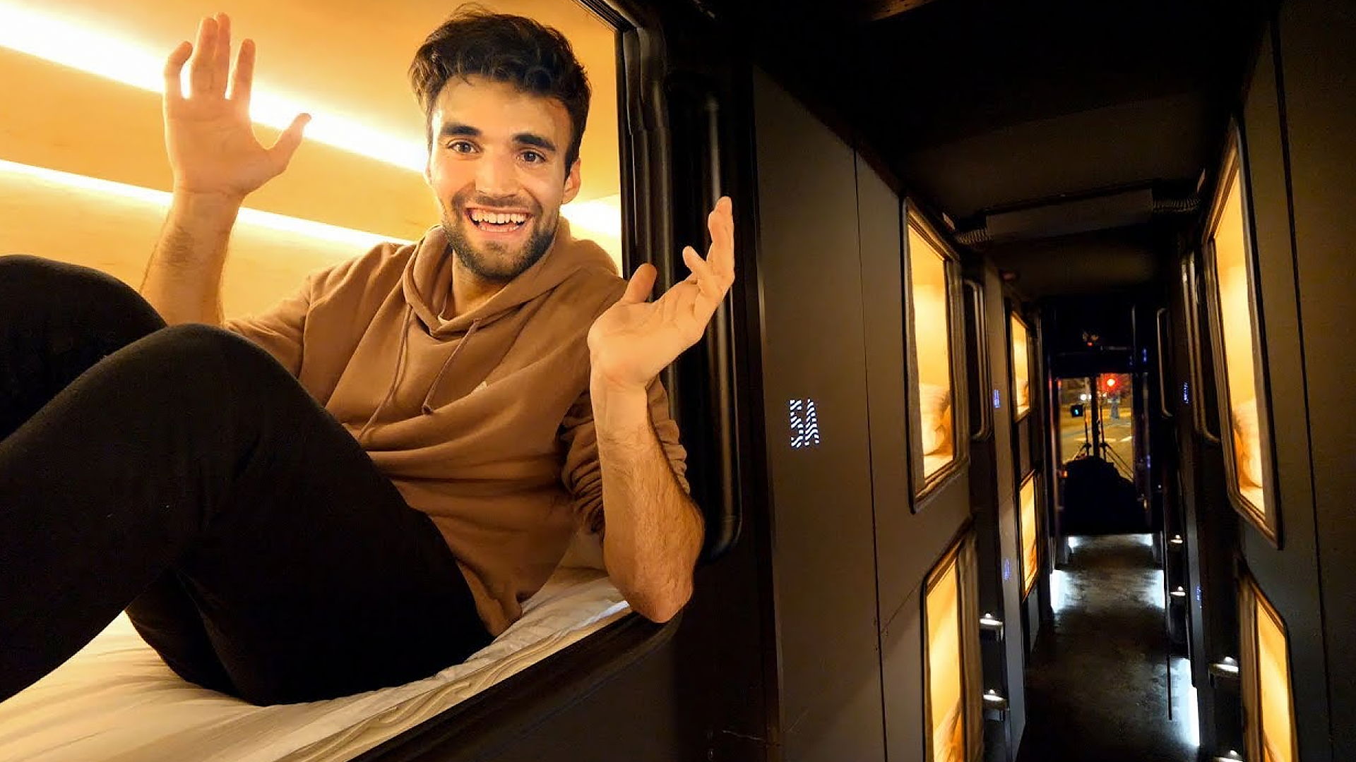 What's it like to sleep in a capsule hotel bus?