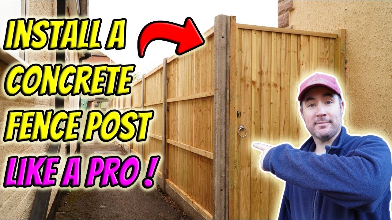 I installed a concrete fence post like a pro! 🛠️