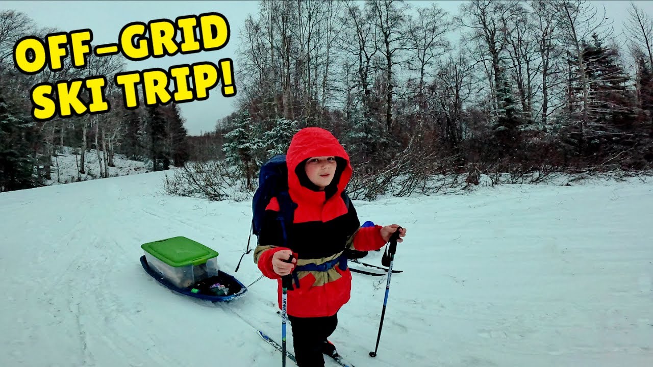 Off-grid Alaska ski trip! Snow, rain & cabin adventure!