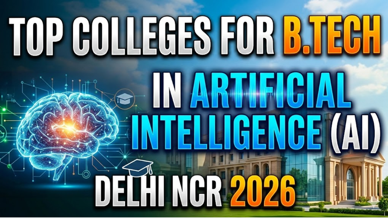 Top colleges for BTech in artificial intelligence AI in Delhi NCR 2026