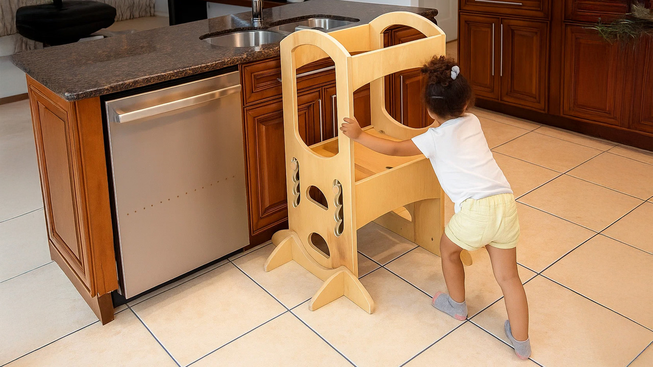 Building an adjustable learning tower for my daughter