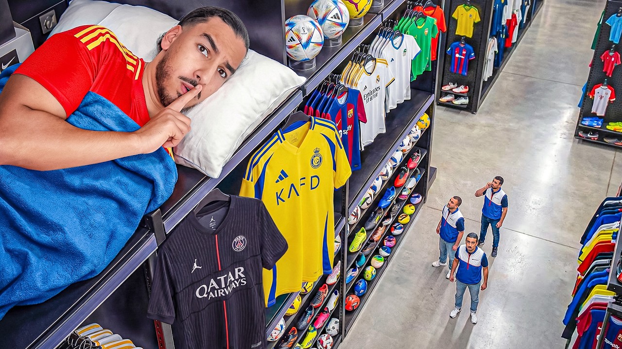 S'infiltrer toute une nuit dans un magasin de foot!