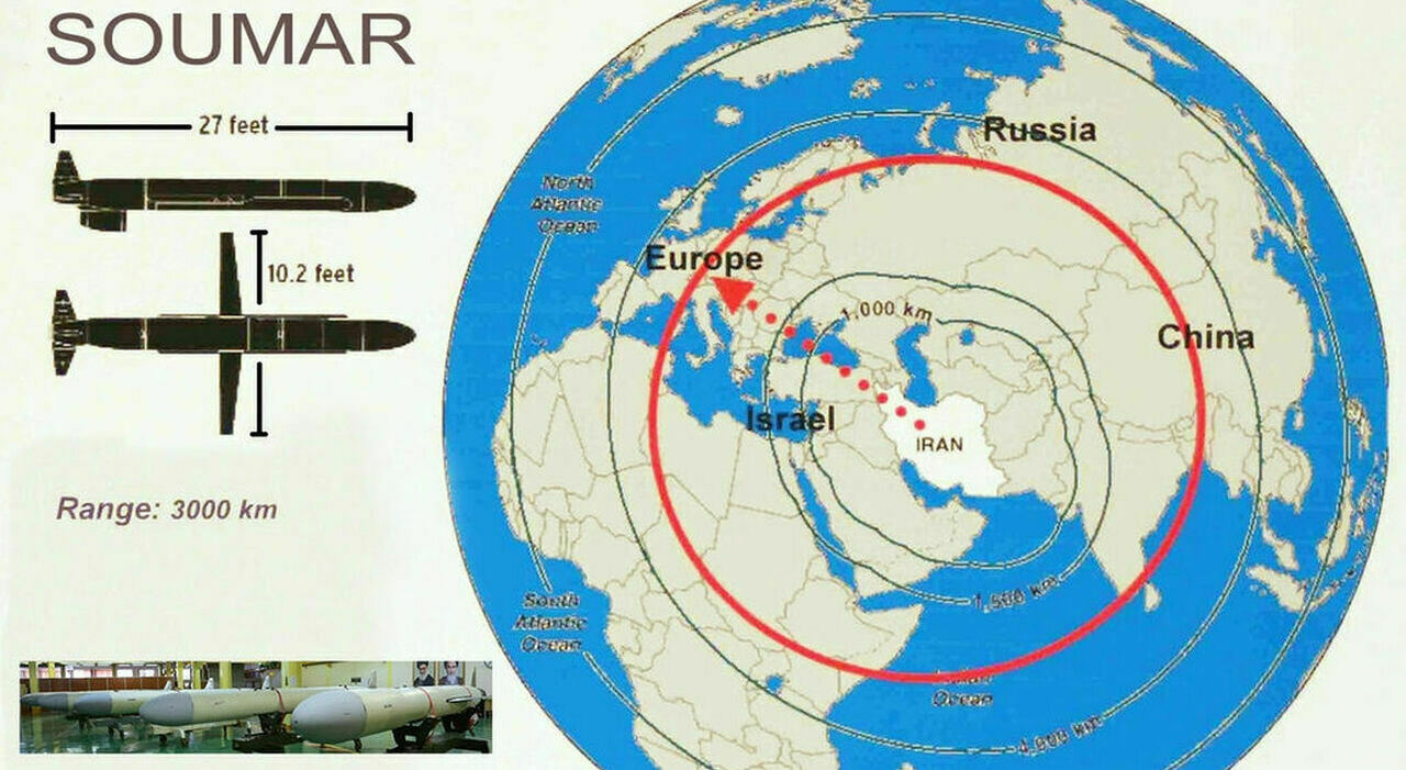 Guerra, l'Iran può colpire l'Italia? Il super missile Soumar e le ...