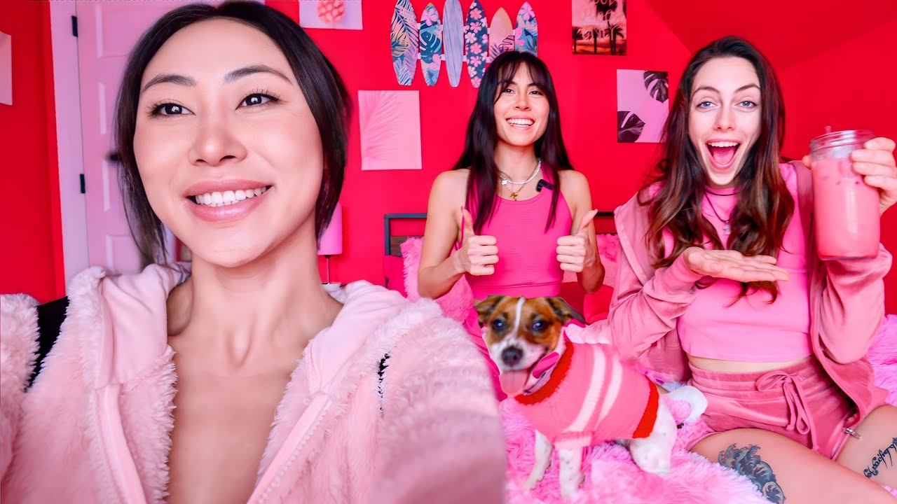 Living in PINK for 24 hours! Everything must match 😳