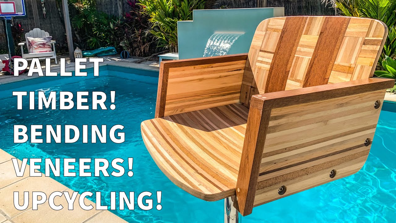 I upcycled a swivel chair using pallet wood! 🌟