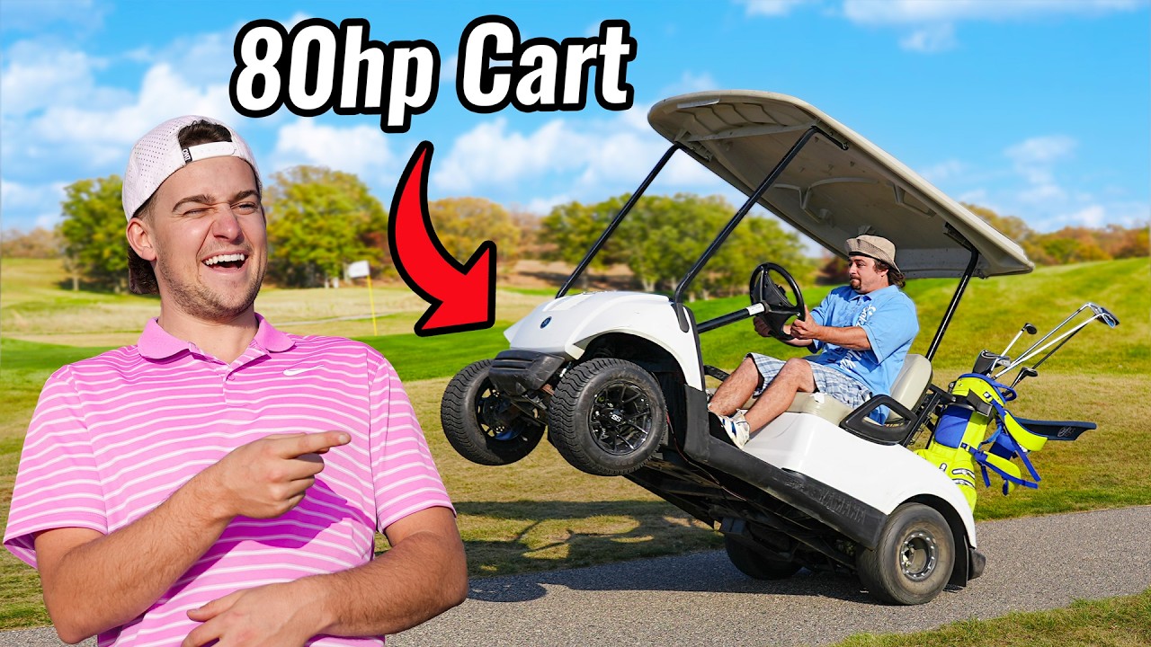 Motor swapped golf cart (reckless golfing 5) 💥