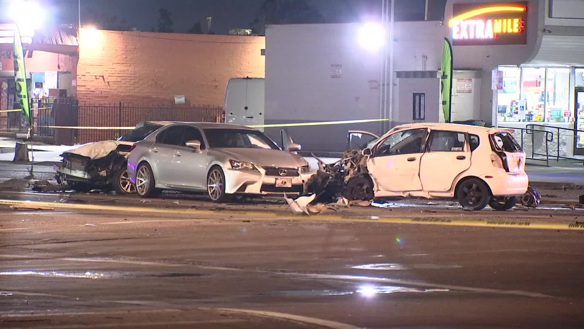 Man dies after three-car crash in west Phoenix