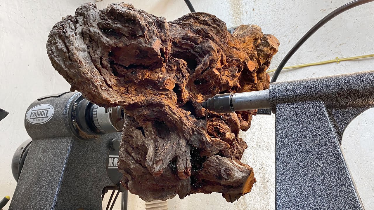 Watch me transform a heavy 80 lb burl